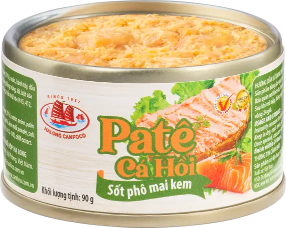 Patê cá hồi sốt phô mai kem 90g - Halong Canfoco